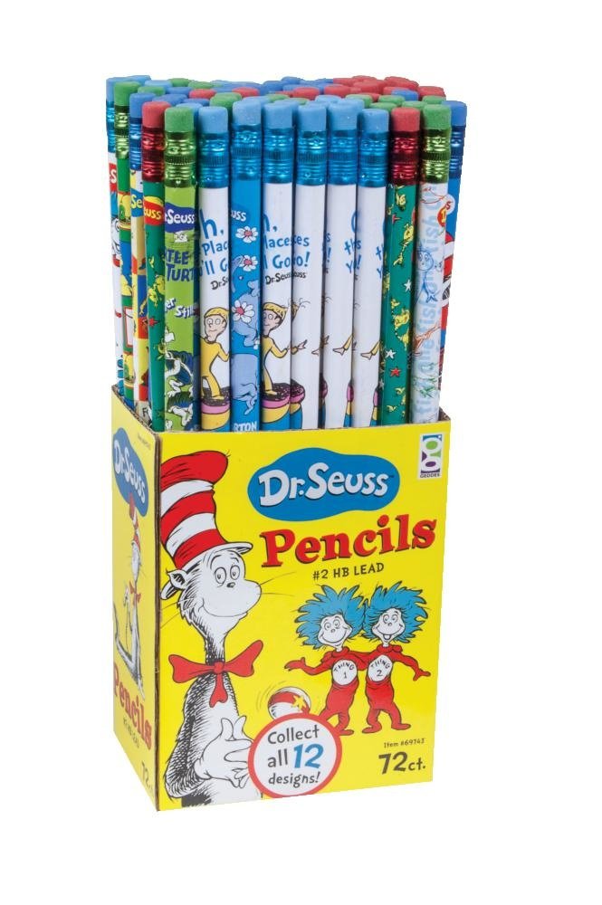 Birthday Pencils Dr. Seuss Bookmarks - Pack Of 50 Fun Incentive Rewards ...