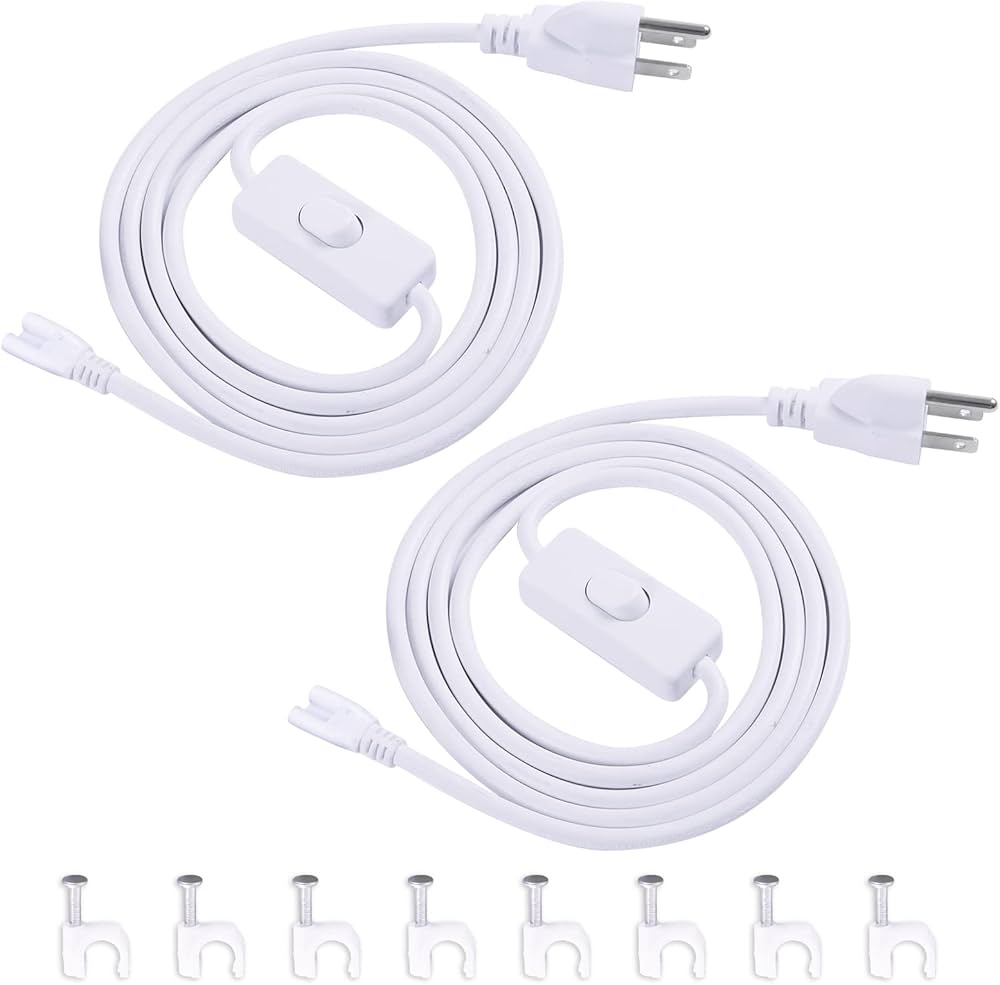 Light And Power Cord Extension 6ft T5 T8 Power Sw Cable With Switch