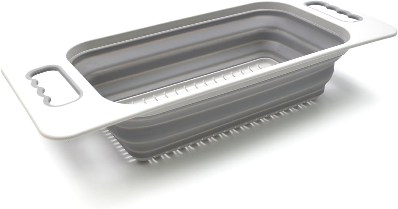 Amazon.com: SAMMART Over The Sink Rectangular Colander (Grey): Home ...