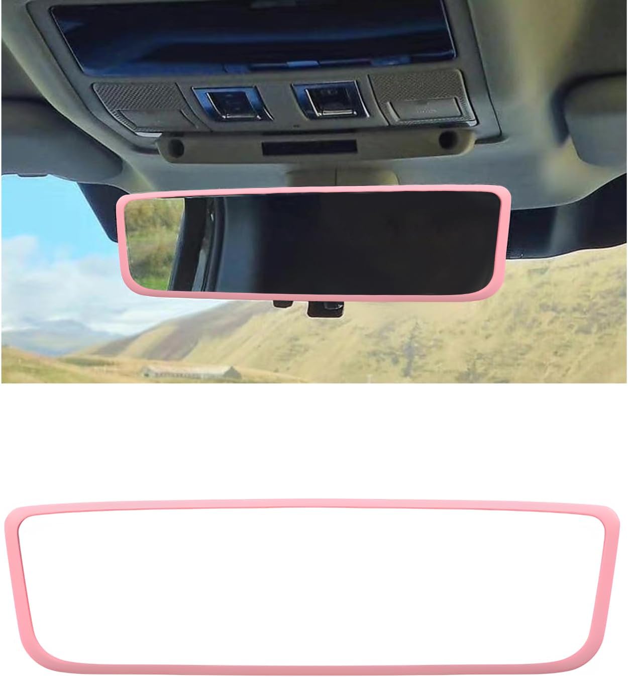 Amazon.com: Wevdn Rear View Mirror Protector Frame, Silicone Car ...