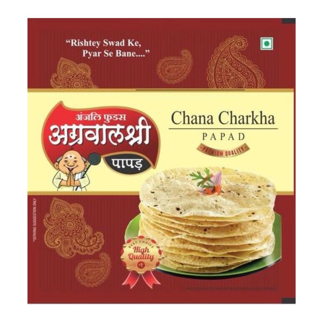 Agrawal Shree Fresh Marwadi Spicy Punjabi Chana Charkha Papad (400 gms ...