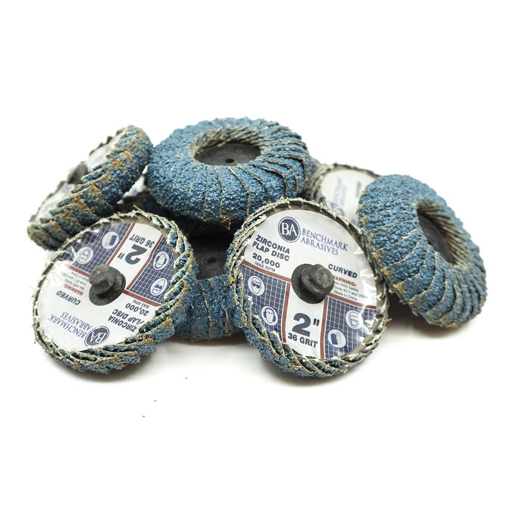 Snapklik.com : Benchmark Abrasives 2" Quick Change Zirconia Curved Flap ...