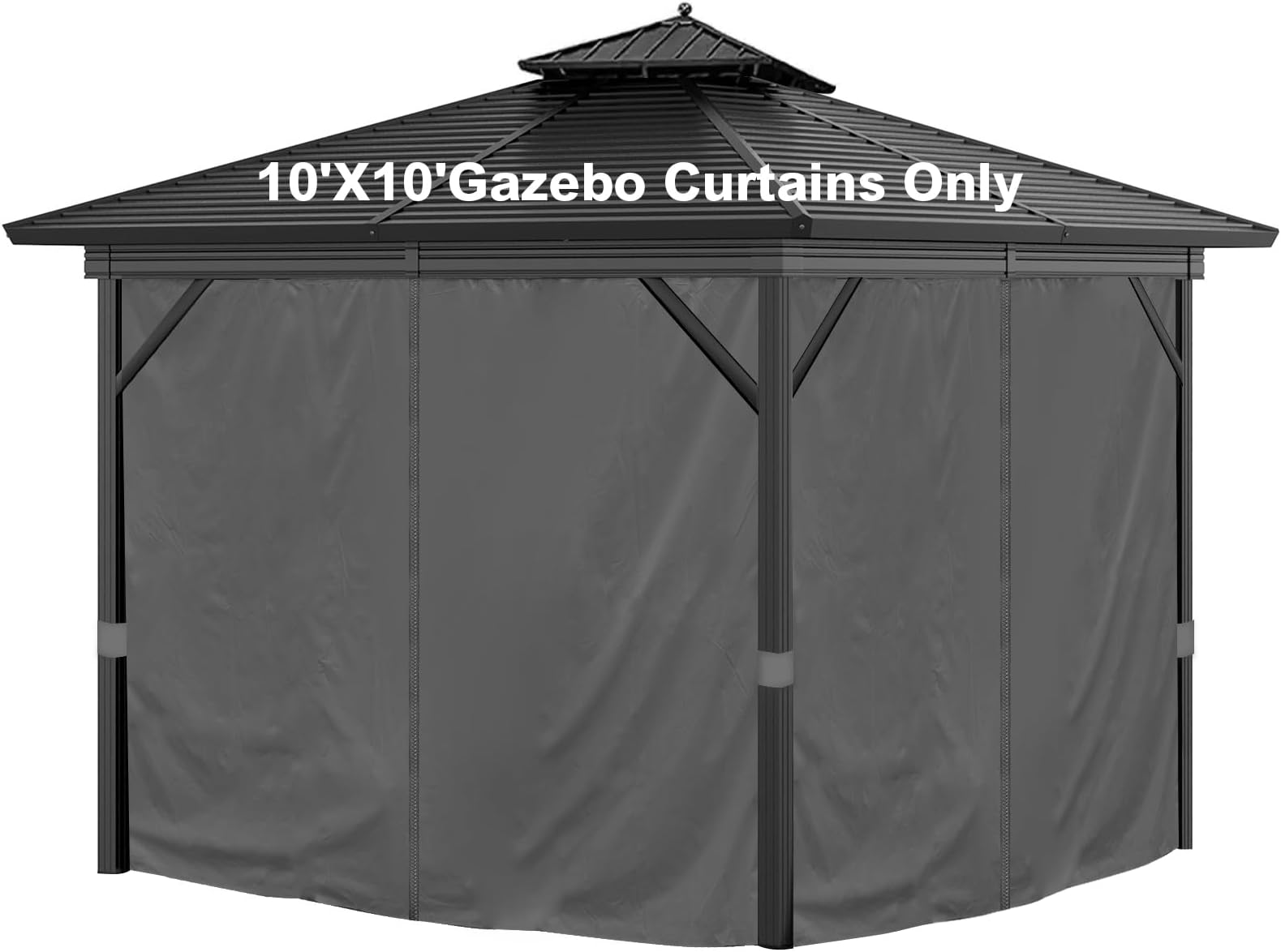 Amazon.com : aonear Gazebo Privacy Curtain with Zipper Side Wall ...