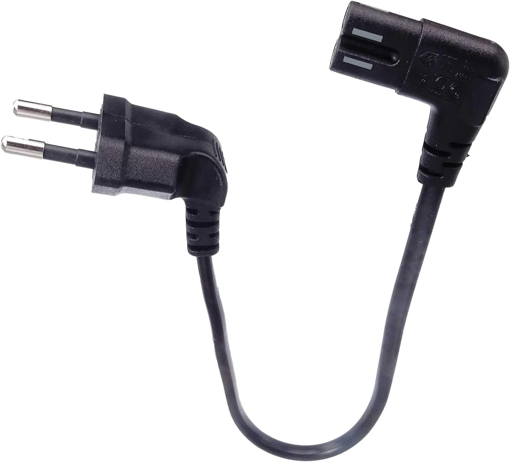 Goobay 56587 Euro Anschlusskabel beidseitig abgewinkelt; 0,3 m, Schwarz ...