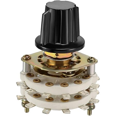 Amazon.com: uxcell 4P8T 4 Pole 8 Position 4 Deck Band Channel Rotary ...