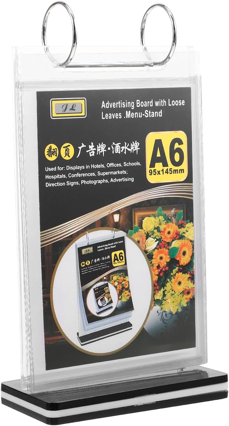 Amazon.com: TEHAUX Acrylic Vertical Menu Holder Stand, Multi-page Flip ...
