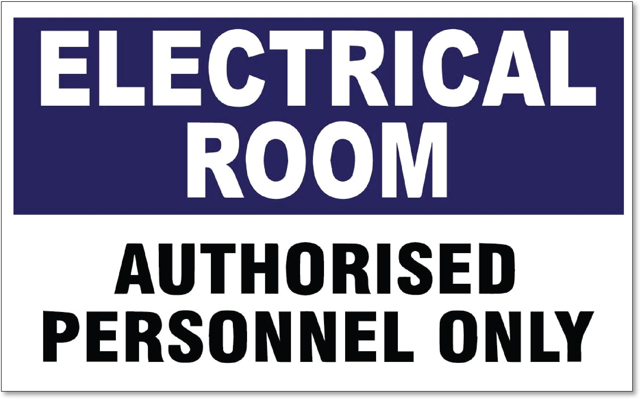 SIGN EVER™ No Entry Authorised Persons Only 3mm Sign Board Office ...