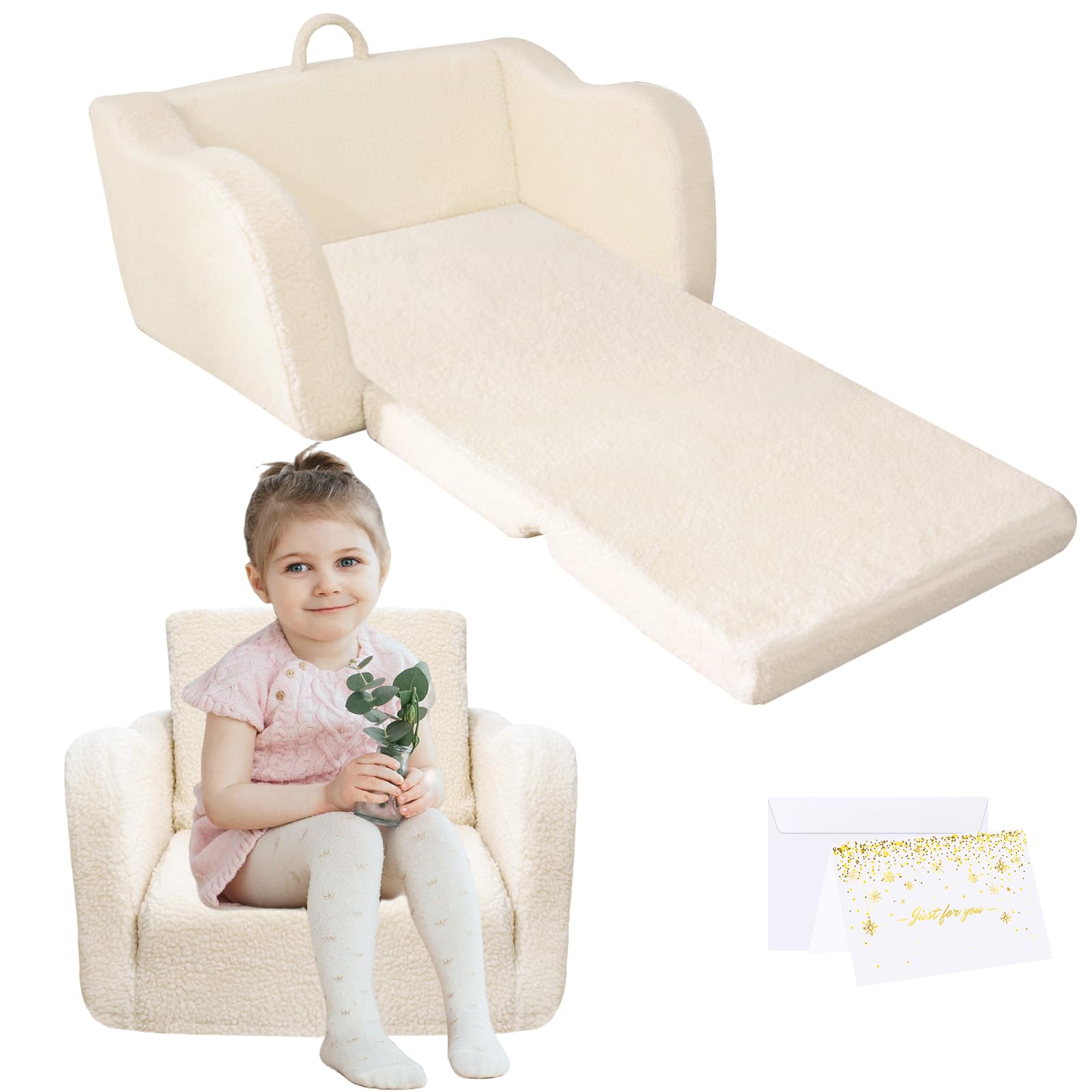 Amazon.com: PLYFOU Kids Sofa, Toddler Chair,Convertible Children Couch ...