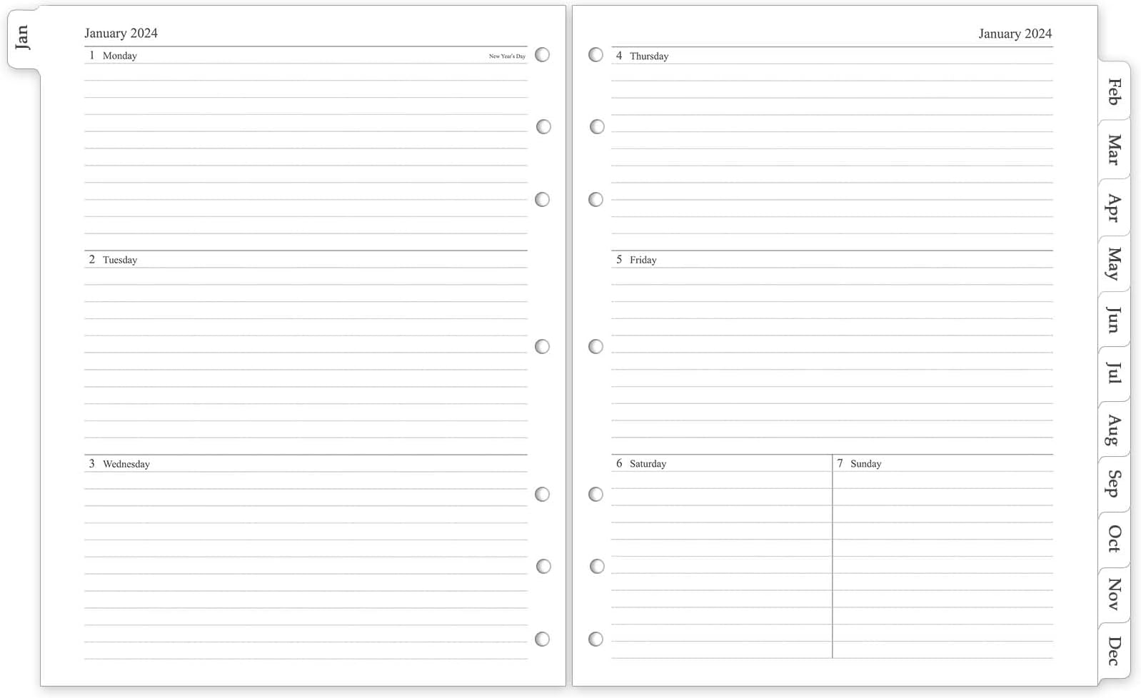 Amazon.com : Day Runner Undated Planner Notes Refill, 8.5 x 11 Inches ...