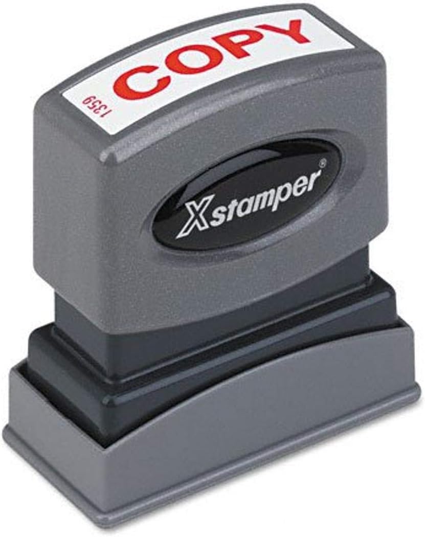 Amazon.com : Xstamper One-Color Title Message Stamp, Revised, Pre-Inked ...