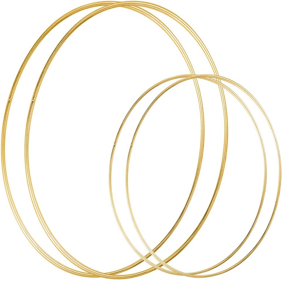 Amazon.com: Sntieecr 4 Pack (12 & 18 Inch) Large Metal Floral Hoop ...
