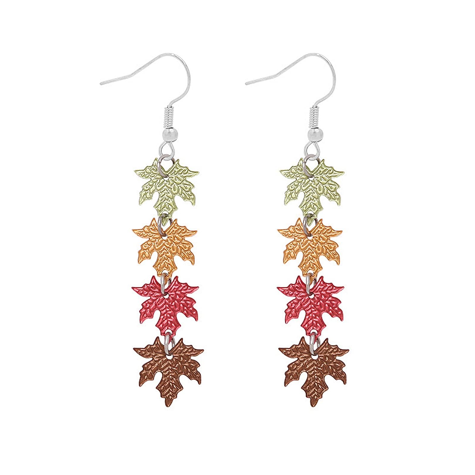 Amazon.com: Red Maple Leaf Earrings for Women Thanksgiving Earrings for ...