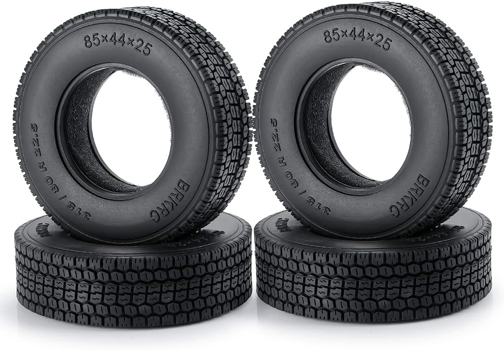 Amazon.com: RC-Hub 4pcs Wheels Tires 22mm/25mm Rubber Tires with Foam ...