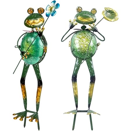 Solar Frog Outdoor Garden Light, Outdoor Path Solar Powered Frog Stake ...