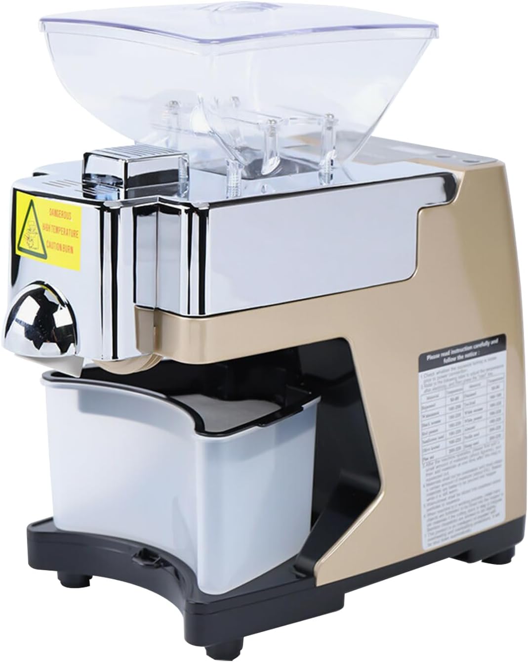 Amazon.com: Commercial Automatic Oil Press Machine, 600W/110V Electric ...