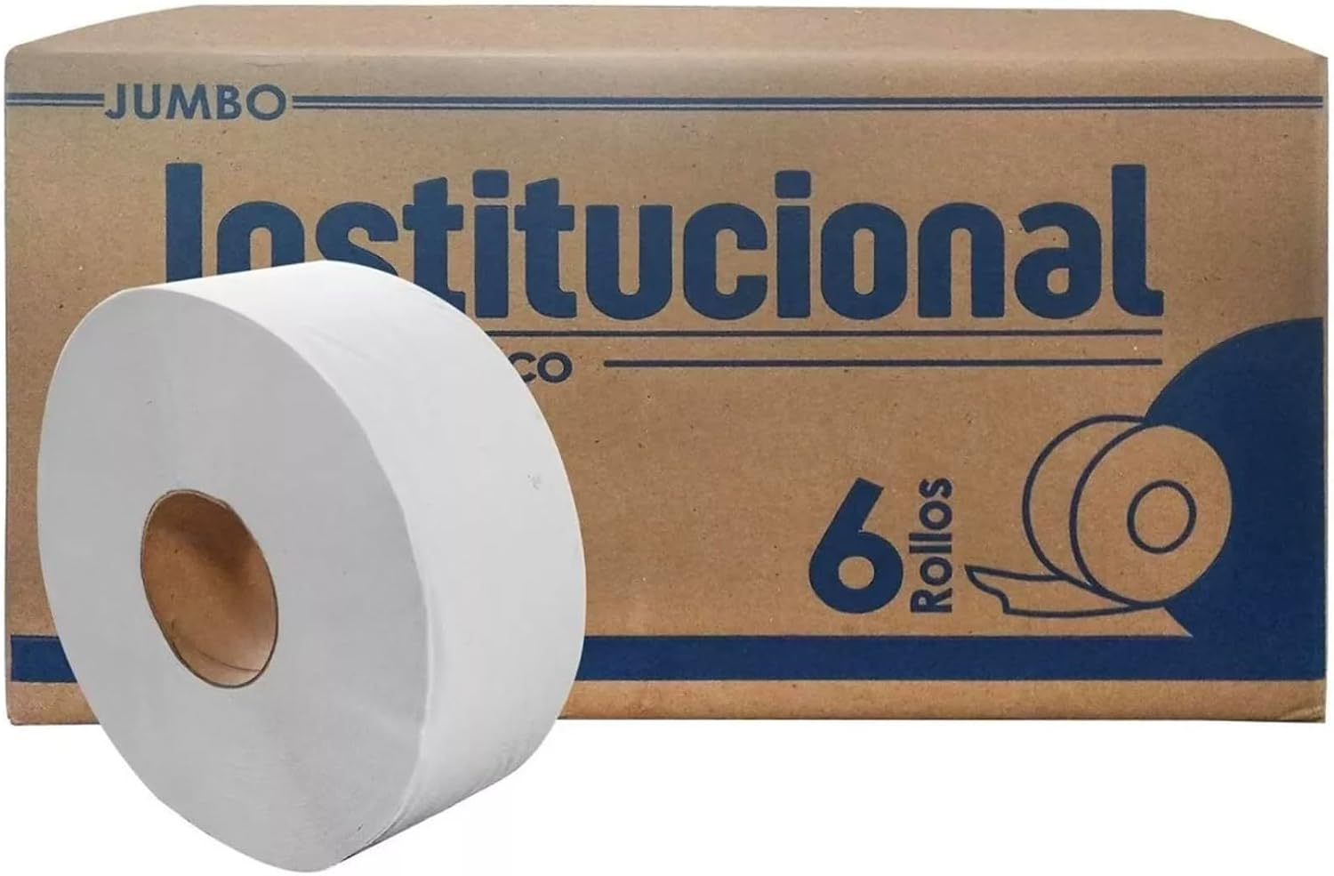 Institucional Papel Higiénico Jumbo Caja C/6 Rollos 360mts : Amazon.com ...