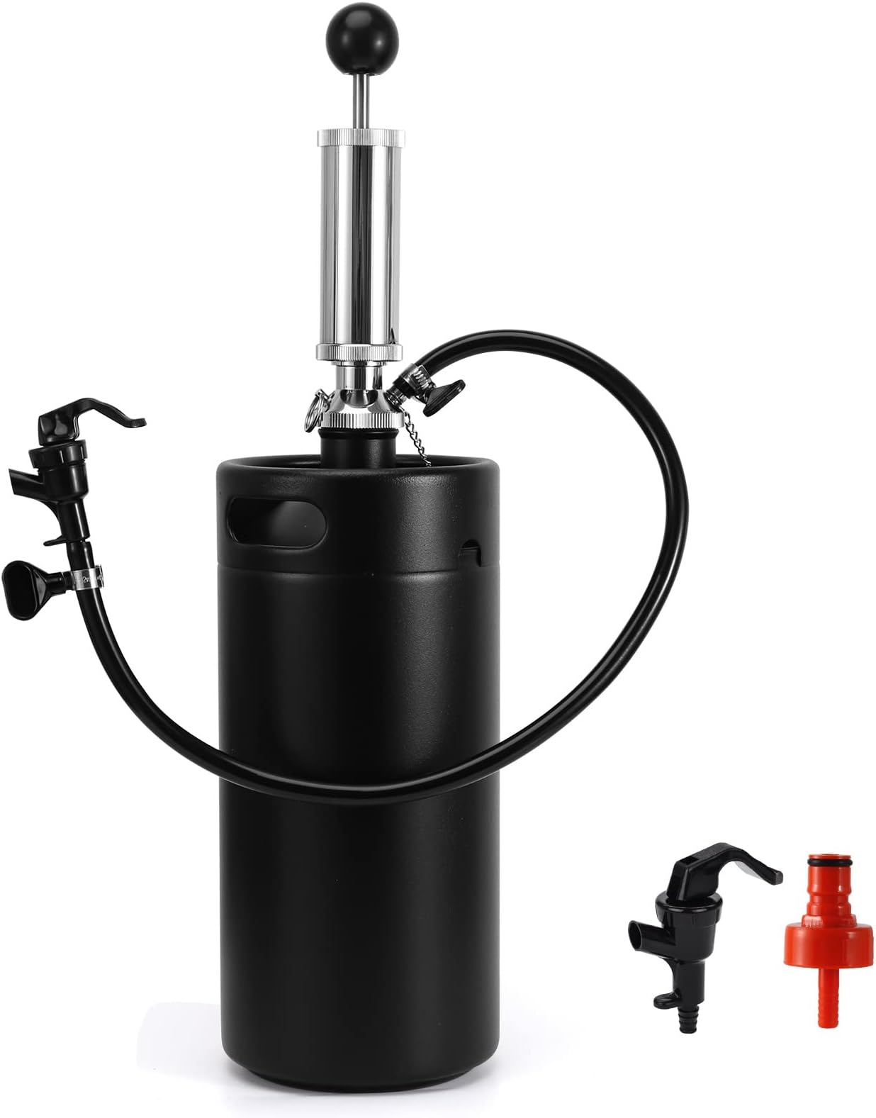 Amazon.com: FERRODAY 4" Beer Keg Tap Heavy Duty Complete D-System Keg Pump US Beer Keg Pump for ...