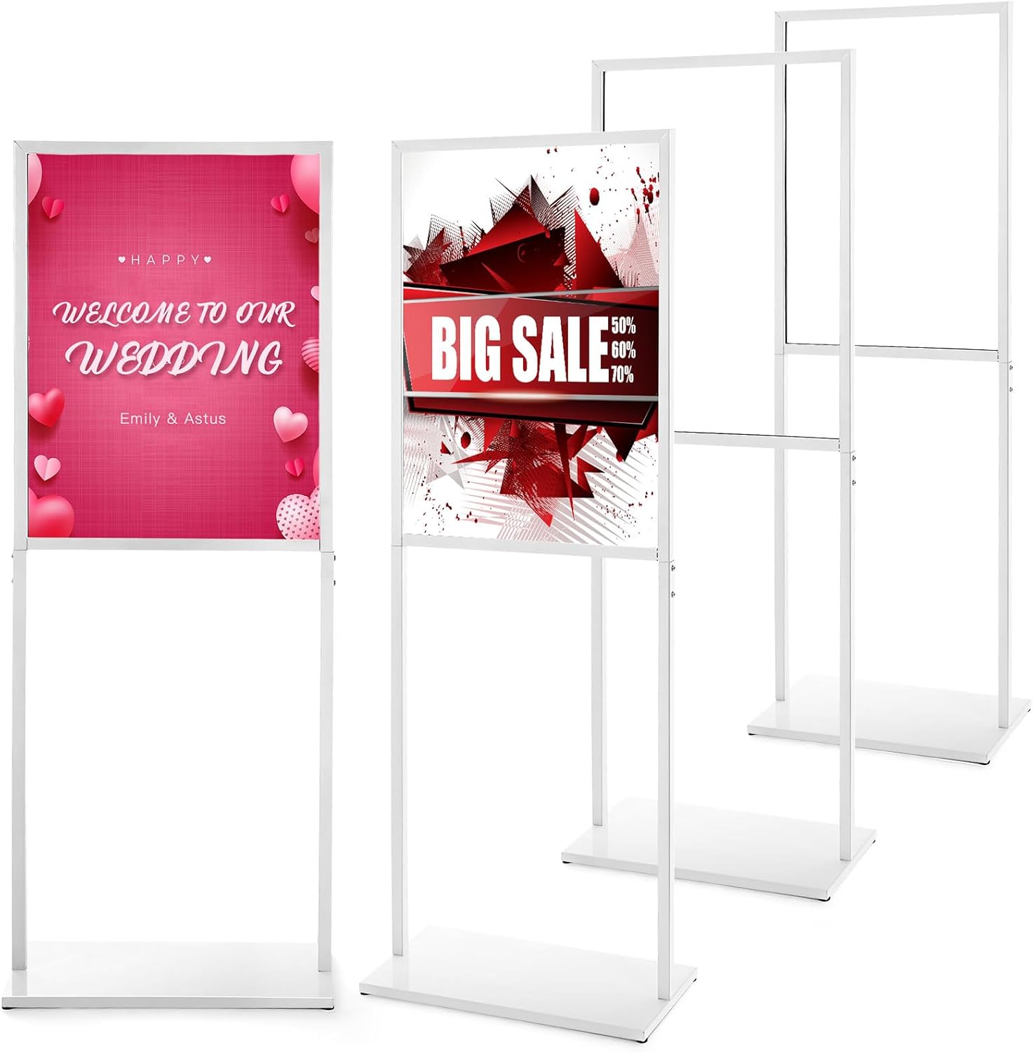 Amazon.com : Blulu 4 Pack Sign Holder Stand 24'' x 32'' Heavy Duty ...