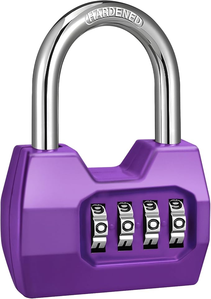 1 Pack disecu 4-Digit Combination Lock, Waterproof Outdoor Padlock for ...