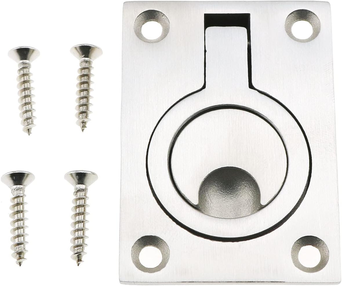 E-outstanding 1 Pc Stainless Steel Square Flush Pull Ring Handles ...