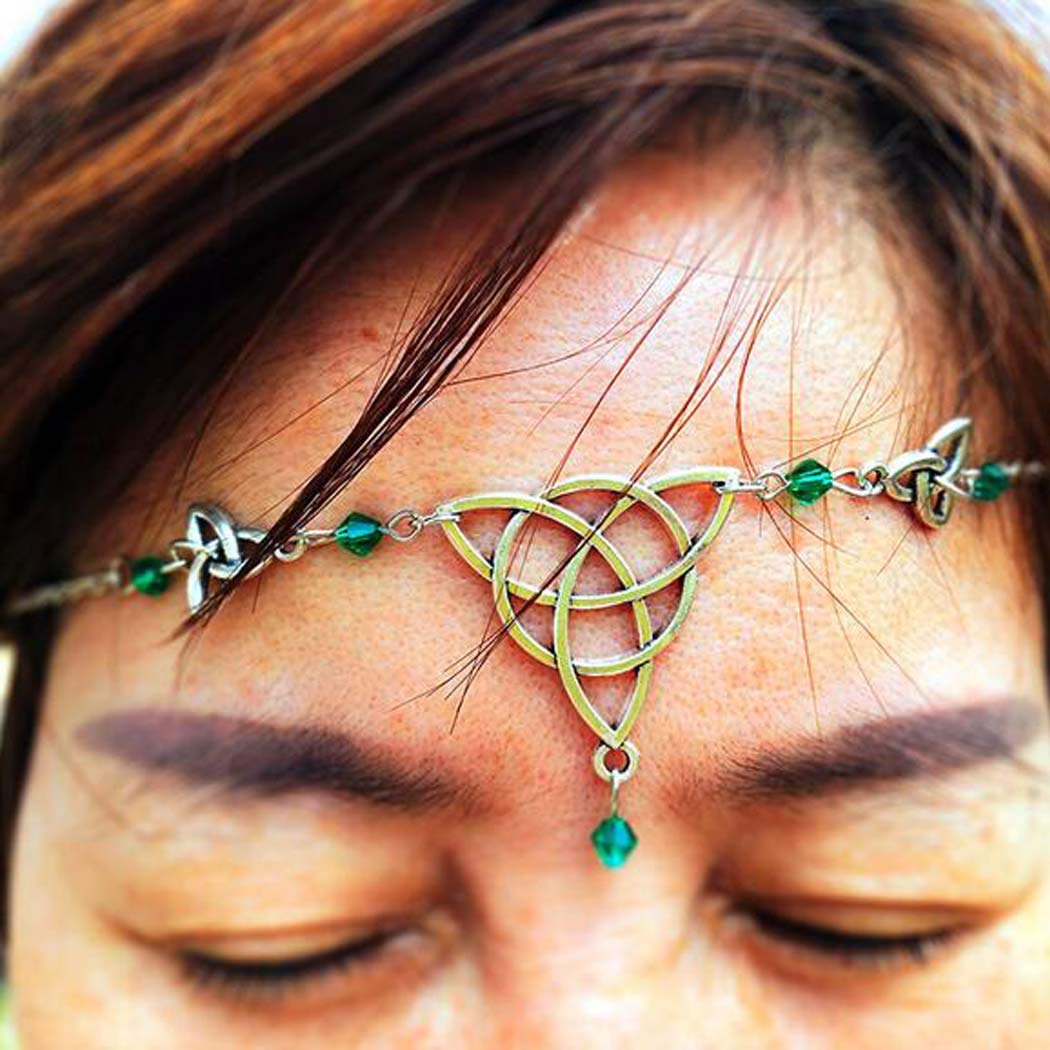 Amazon.com : Chicque Boho Head Chain Silver Rhinestone Head Jewelry ...