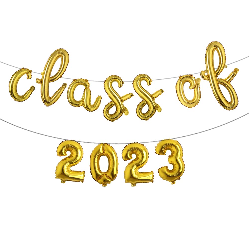 Amazon.com: Class of 2023 Balloons Banner Graduation Party Decoration ...