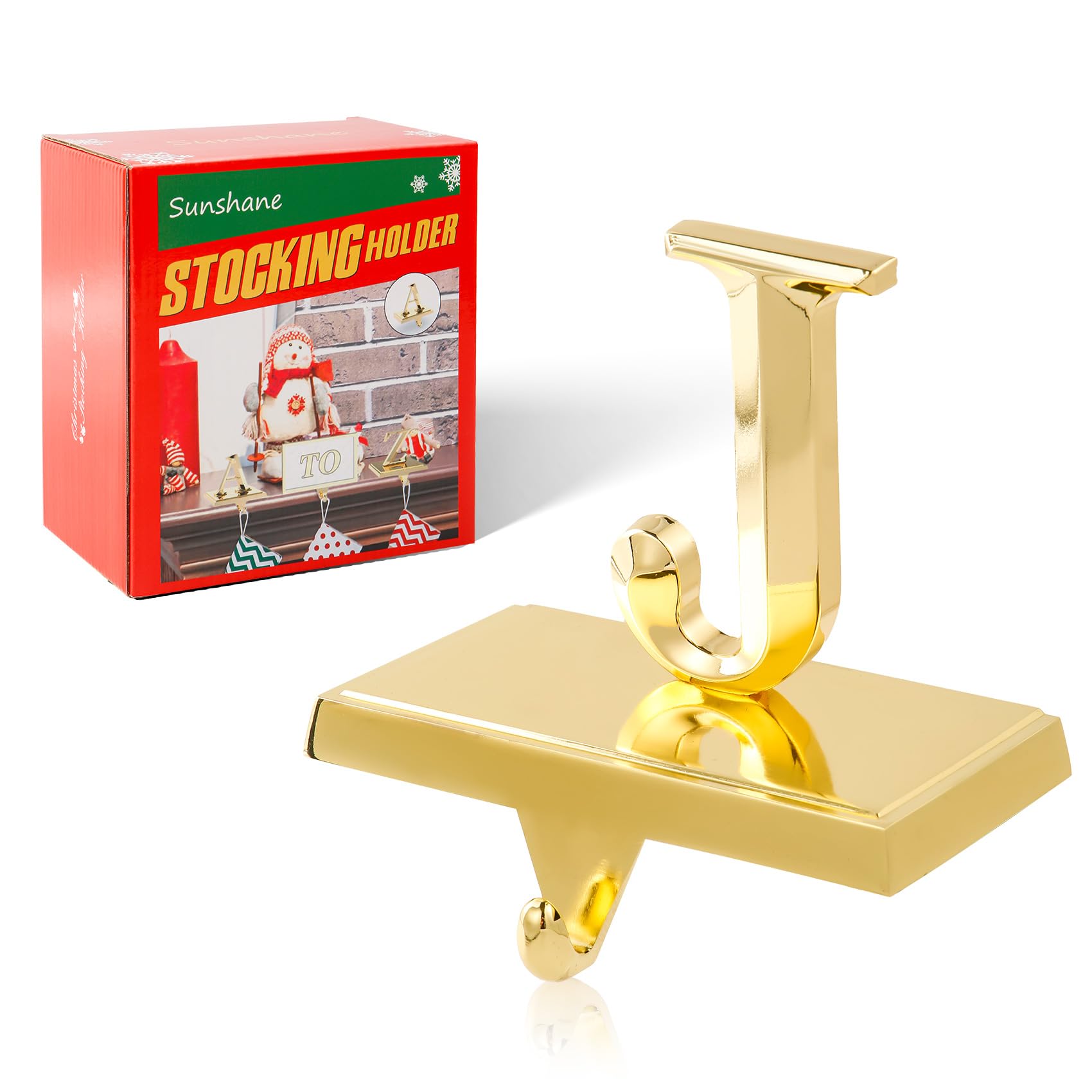 Amazon.com: Sunshane Monogrammed Christmas Stocking Holder with ...