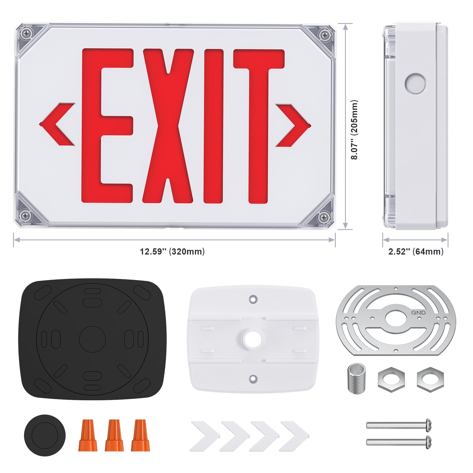 Snapklik.com : SiTiSFi Wet Location LED Exit Sign Red/Green Color ...