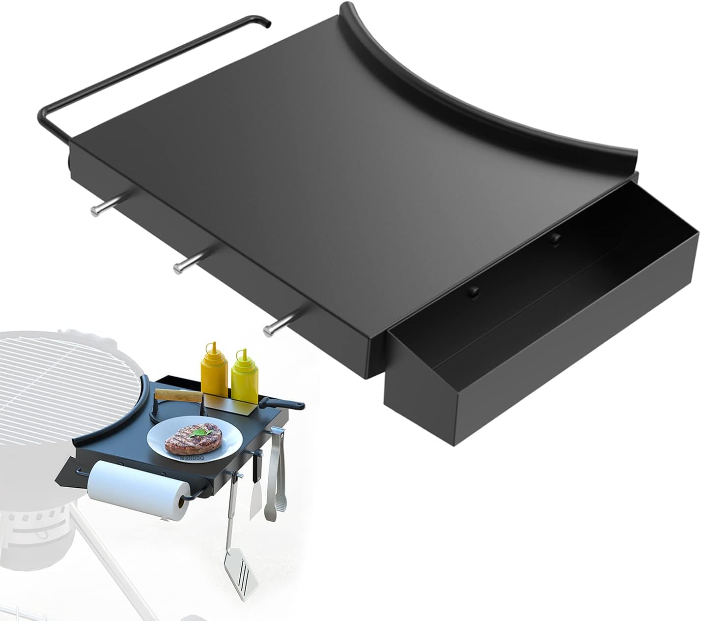 Universal Grill Table Shelf for 22" Weber Grill Side Shelf, and Other ...