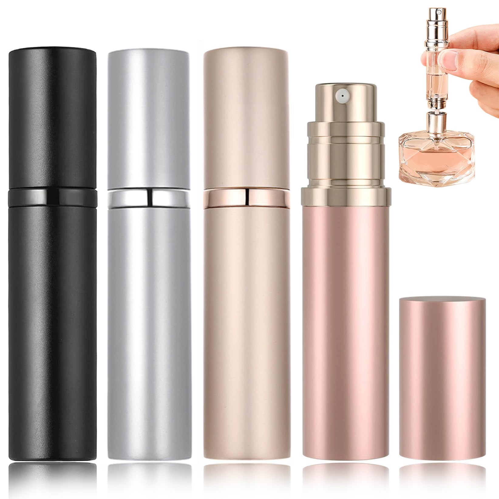 POTWPOT Perfume Refillable Bottle, 4 Pack Travel Perfume Atomiser ...