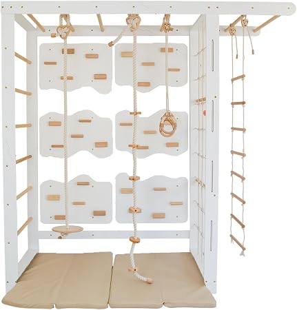 Amazon.com: Woodandhearts Swedish Ladder Indoor Kids Gym, Montessori ...
