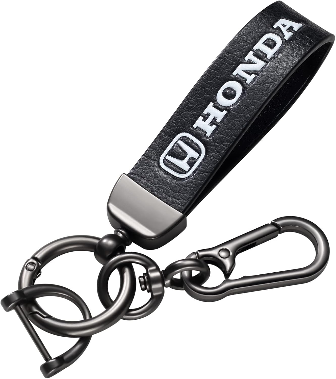 Amazon.com: Naturwick for Honda Auto Keyring, Leather Key Chain ...