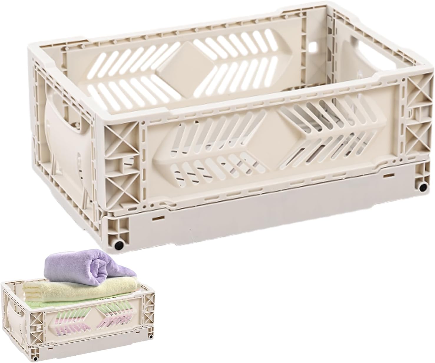 Amazon.com: Storage Crates for Organizing, 5L Folding Storage Bins ...