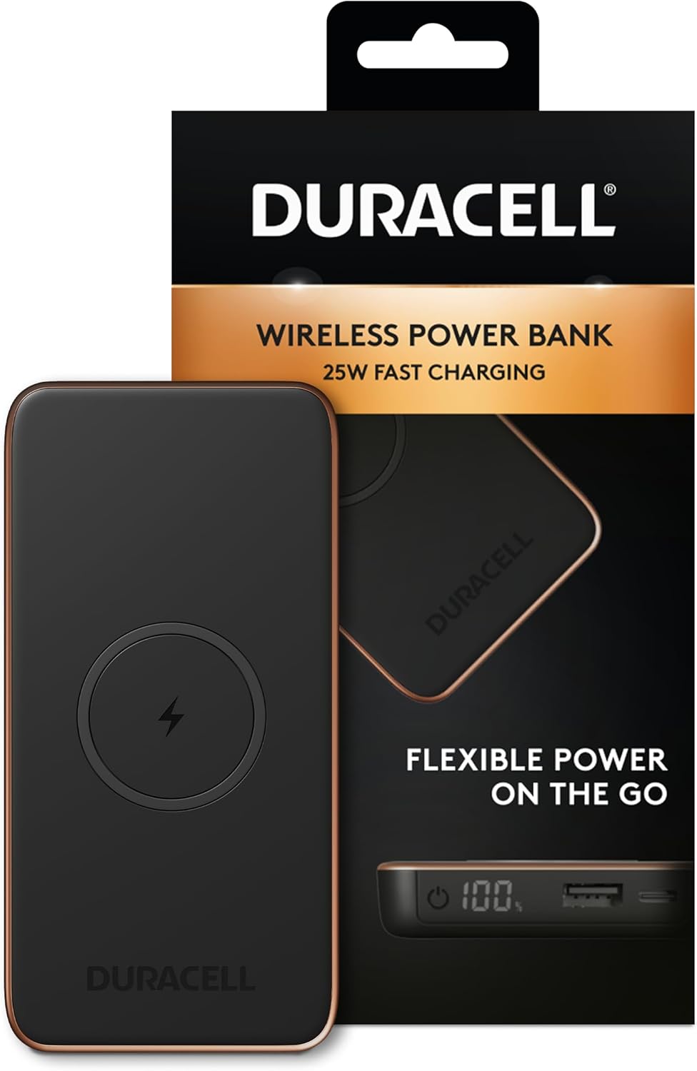 Duracell Wireless 10000mAh Power Bank | 25W Fast Charging USB-C and USB ...