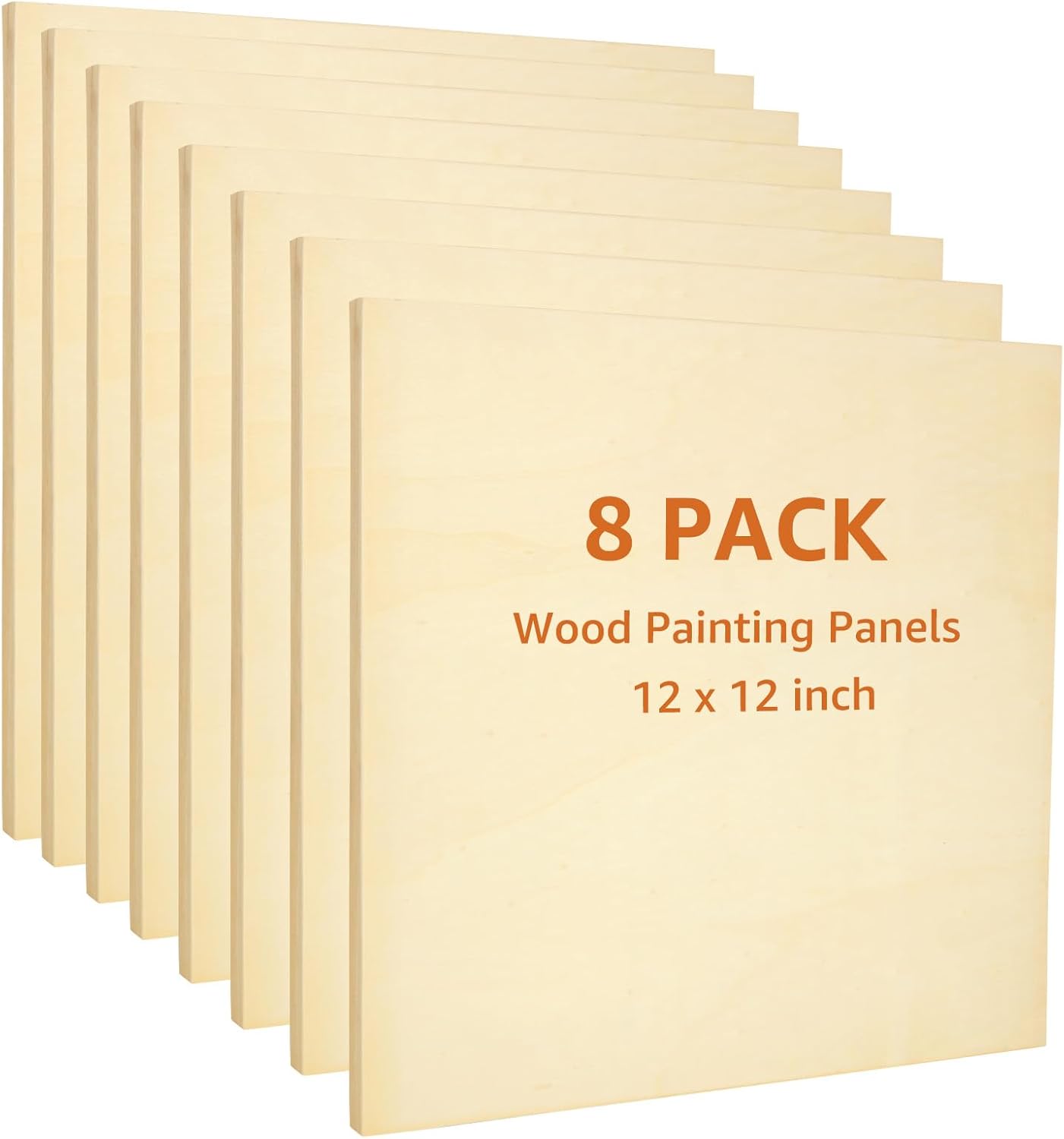 Amazon.com: ZOFORTY 8 Pack Wood Panels for Painting, 12 x 12 (11.6 ...