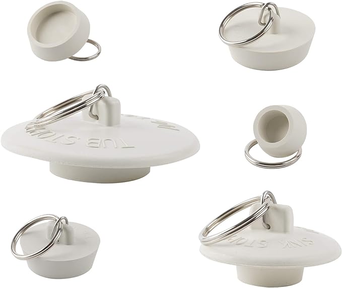 Amazon.com: Hibbent 6 Pieces Drain Stopper, Rubber Kitchen Sink Drain ...