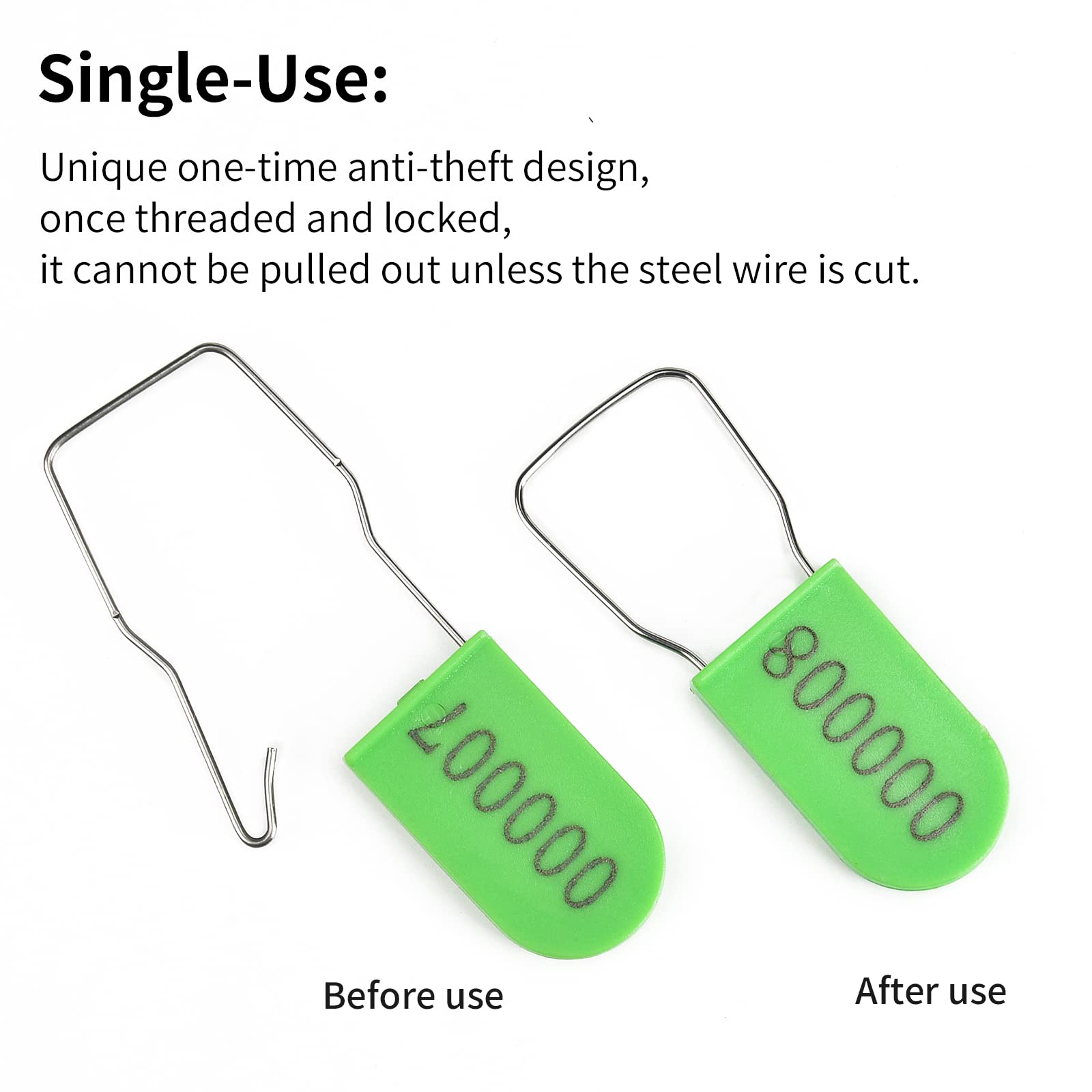 Snapklik.com : 50PCS Plastic Padlock Security Seals Metal Wire Padlocks ...