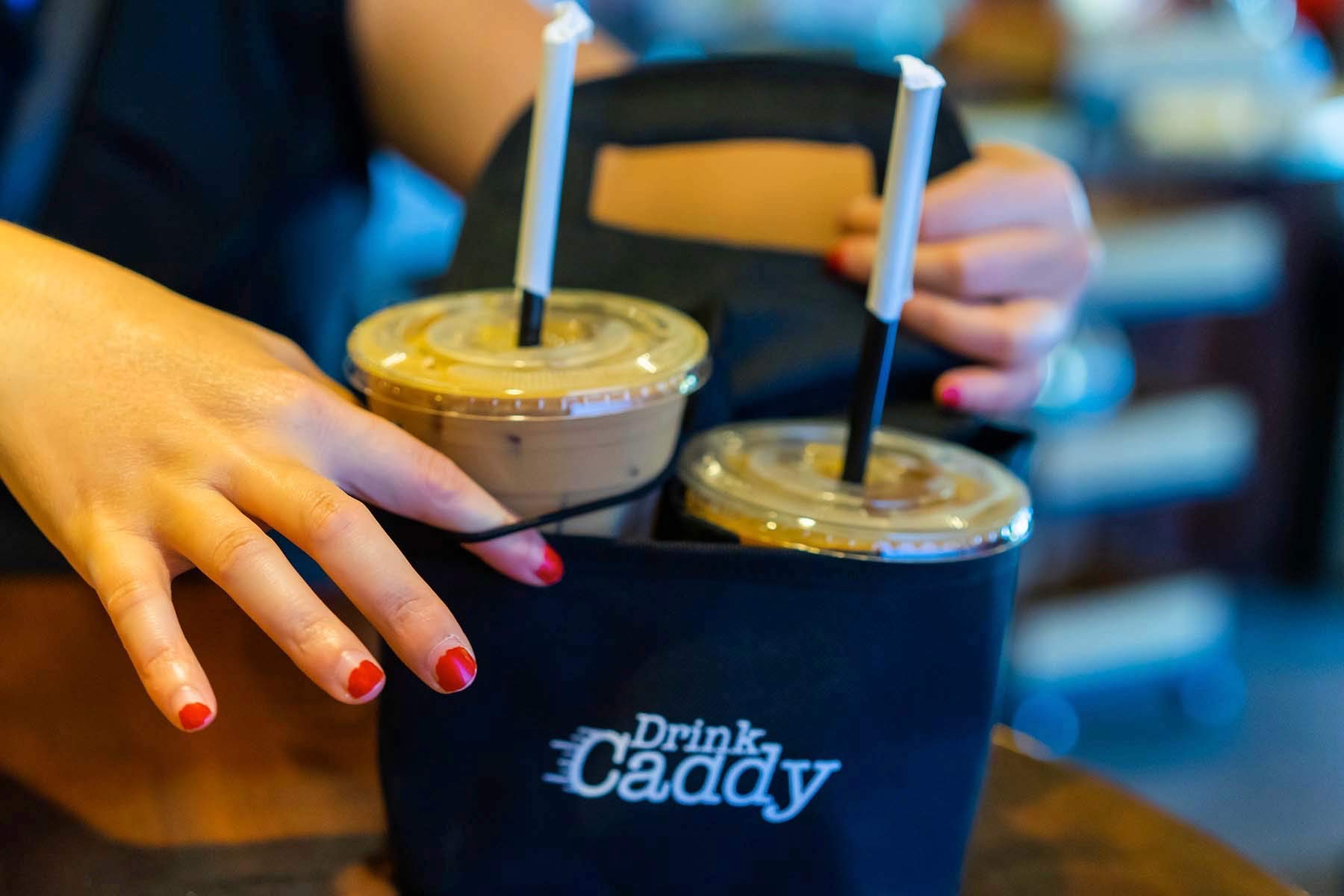 Snapklik.com : Drink Caddy Portable Drink Carrier And Reusable Coffee ...