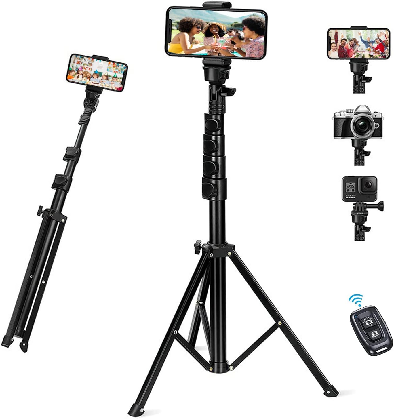 MUZENS 160CM Tripode para Teléfono Movil Extensible, Palo Selfie ...