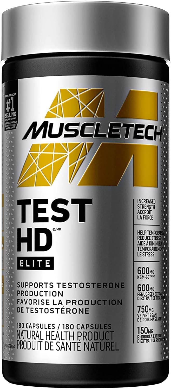 Muscletech Testosterone Booster for Men, MuscleTech Test HD Elite ...