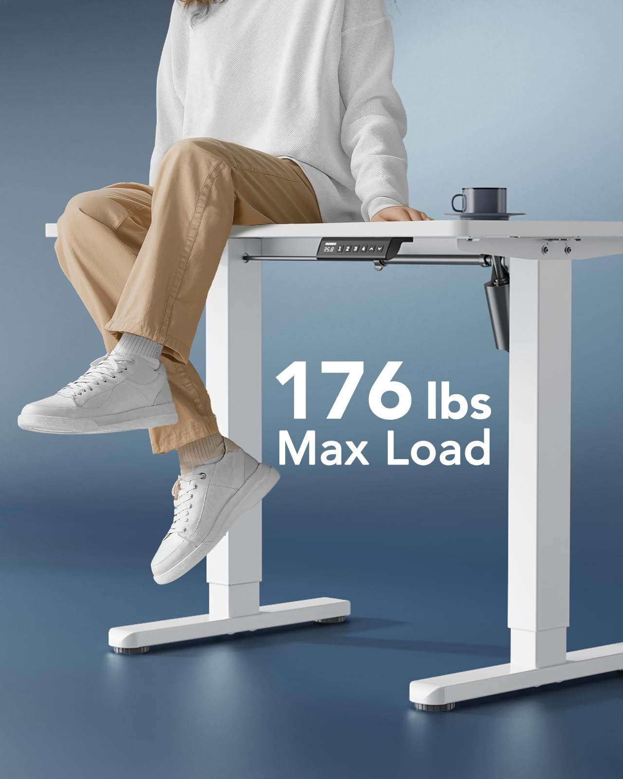 Snapklik.com : Electric Small Standing Desk, 35" X 24" Whole Piece ...