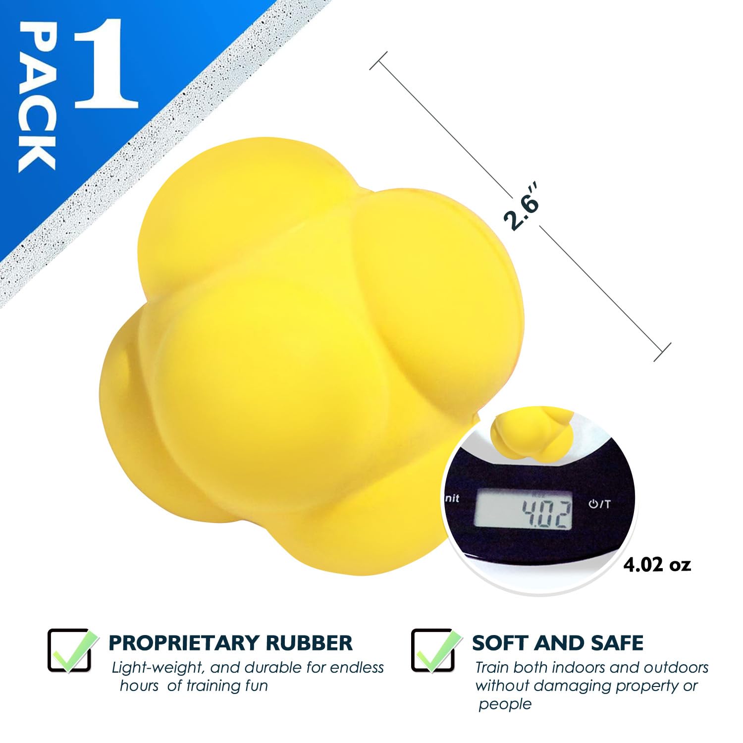 Snapklik.com : Yellow Sports Reaction Balls, Reactivity Ball For Field ...