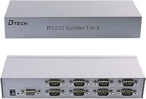 Amazon.com: DTech Serial Splitter 8 Port Industrial RS232 Expander COM Port Switch Box with ...