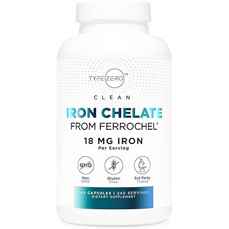 Amazon.com: Type Zero Iron Chelate Capsules (18 MG, 240 CAPS) from ...