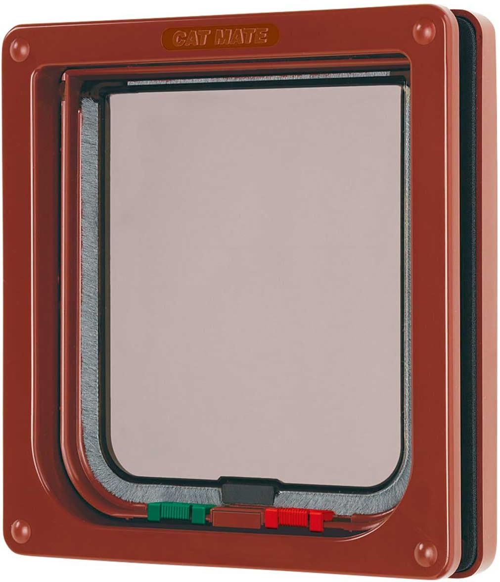Cat Mate 4 Way Locking Glass Fitting Cat Flap (Large) : Amazon.co.uk ...