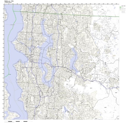 Amazon.com: Bellevue, WA ZIP Code Map Not Laminated : Office Products