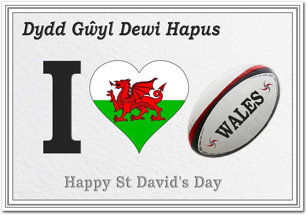 St David’s Day Cards - Dydd Gŵyl Dewi Hapus - Bilingual - English and ...