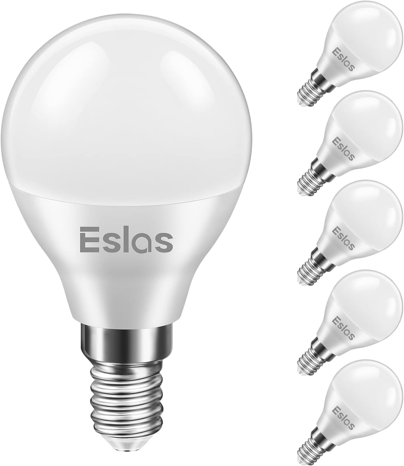 Eslas E14 LED Light Bulb, Globe Bulbs SES 6W, Small Edison Screw G45 ...