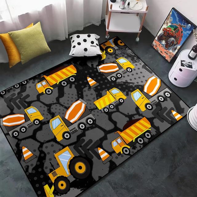 Amazon.com: Construction Rugs for Boys Room - Cars Rugs for Boys Room ...