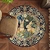 Amazon.com: Orlco Art Round Rug,Machine Washable Round Bunny Area Rug ...